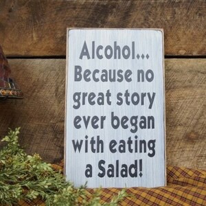 Funny alcohol sign | Etsy