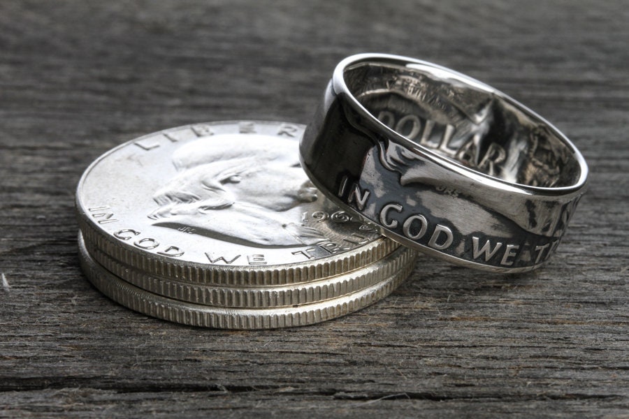 Benjamin Franklin Half Dollar Coin Ring