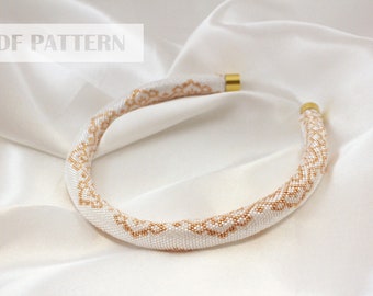 Rose Garland. Bead crochet rope pattern PDF pattern DIY beaded