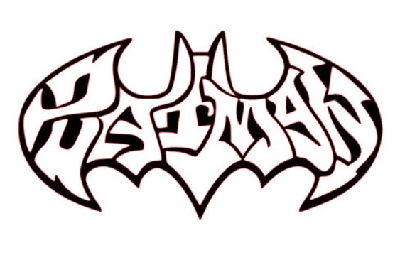 Batman Symbol with Graffiti