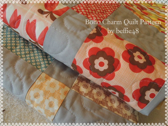 Boho Charm Pack EASY Quilt Pattern Tutorial with photos pdf