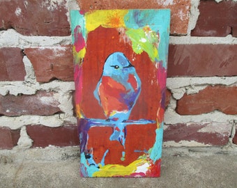 Abstract bird art | Etsy