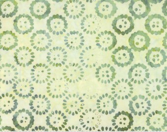 Green batik fabric | Etsy