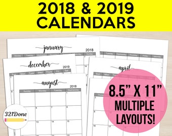 Monthly calendar | Etsy