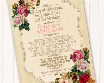 Victorian invitation | Etsy