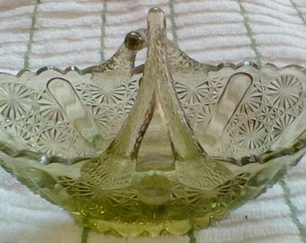 Fenton glass basket | Etsy