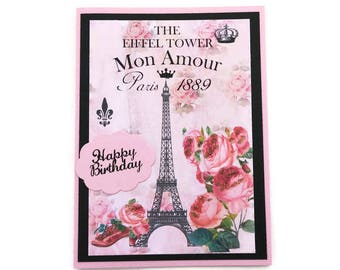 Eiffel tower cards | Etsy