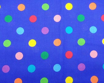 Rainbow dot fabric | Etsy