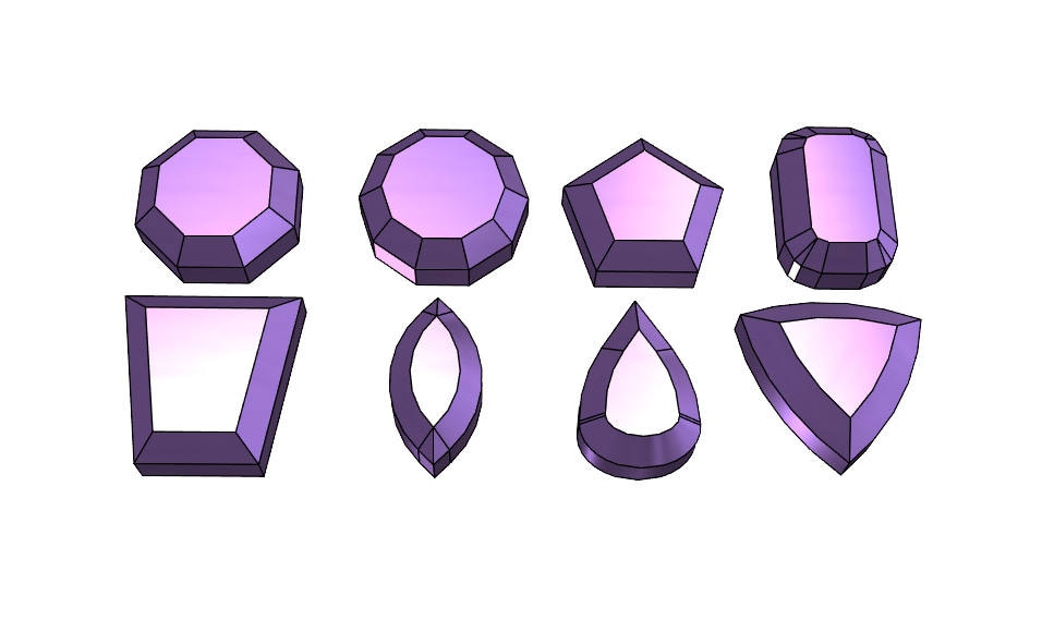 Simple Gems 3D Model Files