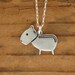 Sterling Capybara Necklace Silver Capybara Pendant