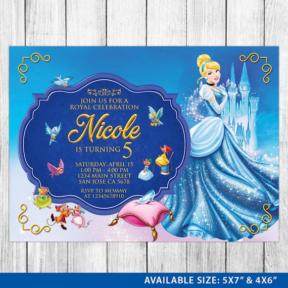 Cinderella Birthday Invitation Border