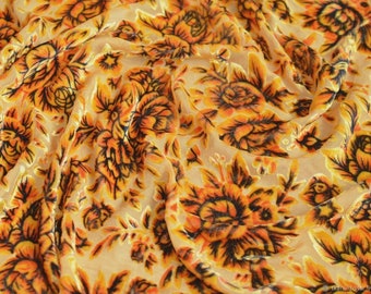 Silk devore fabric | Etsy