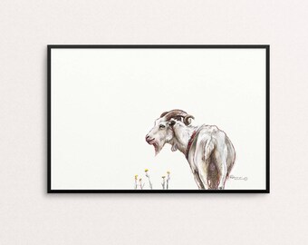 Goat art | Etsy