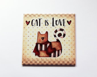 Cat Lady Magnet Cat Magnet Kitchen Magnet Fridge magnet