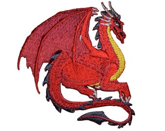 Embroidered Dragon Patch Dragon Patch Iron On Patch