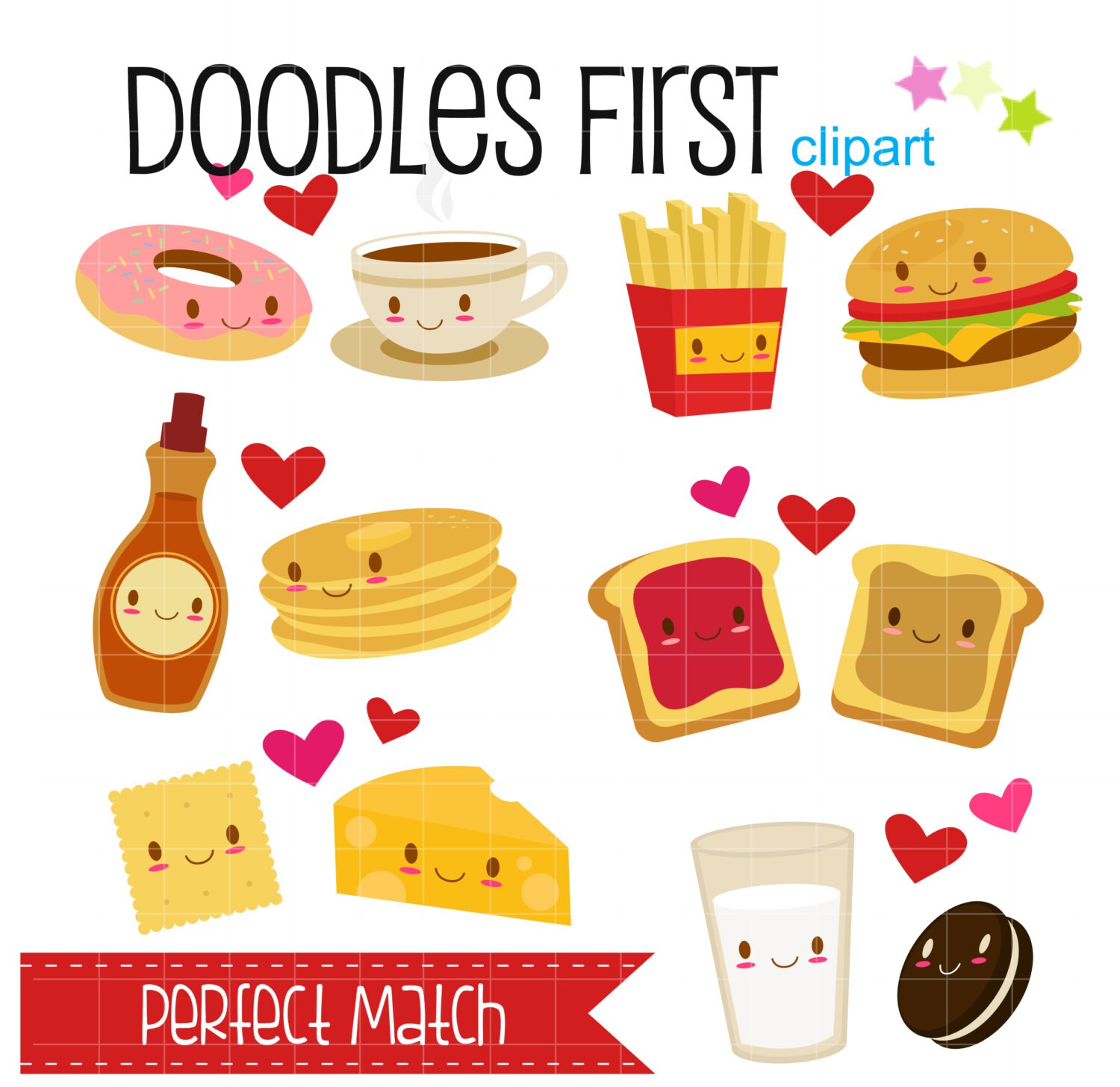 Perfect Match Digital Clip Art for Scrapbooking Card Making