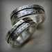 rustic silver wedding rings handmade artisan designed