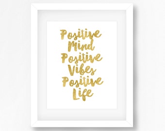 Positive word art | Etsy