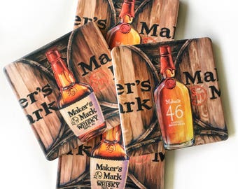 Makers Mark Inspired Oil Painting Print wall art decor man