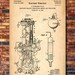 Nuclear Reactor Patent Print Art 1960