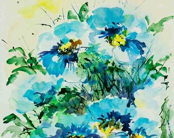 Forget me not art | Etsy