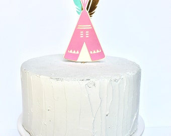 Teepee cake topper | Etsy