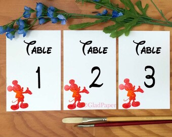 Cinderella Table Numbers Disney theme weddings Fairy tale