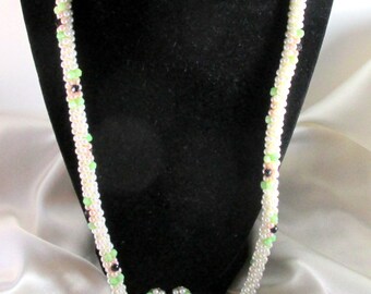 Beaded rope necklace | Etsy