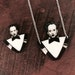 Klaus Nomi necklace goth new nu wave music jewelry black and