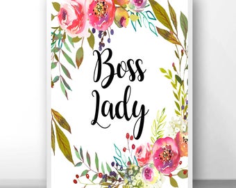 Boss lady wall art | Etsy
