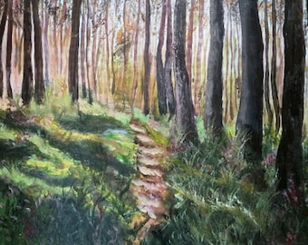 Forest painting | Etsy