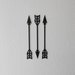 Small Arrow Decor Metal Art Wall Decor Set of Three Home