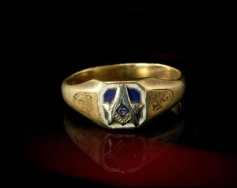 Antique masonic ring | Etsy