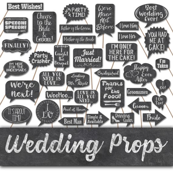 Wedding Photo Booth Prop Signs and Decorations Chalkboard Wedding Photo Booth Prop Signs and Decorations Chalkboard