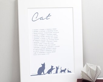 Cat poem | Etsy