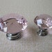 Glass Knobs Pink Crystal Knobs / Dresser Knobs / Drawer Knobs