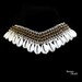 V-Shaped Shell&Bead Necklace Handwoven Choker Collar Party