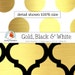 Gold Foil Digital Paper Gold Black & White gold glam dots