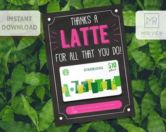 EDITABLE Coffee Gift Tags Staff Teacher Volunteer Appreciation