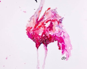Abstract flamingo | Etsy