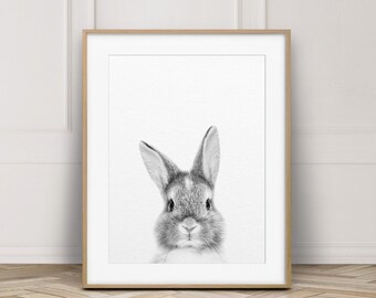 Rabbit print | Etsy