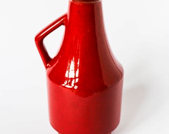 Red flower vase | Etsy