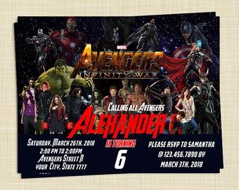 Infinity war invite | Etsy