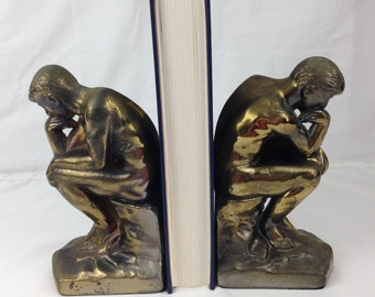 The thinker bookends | Etsy