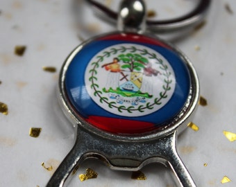 Butterfly Pendant & Necklace Belize Coin Hand Cut 657