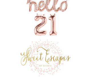 One Script BalloonOne BalloonBlue & Gold First Birthday