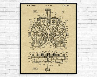 Optometrist Trial Frame Patent Print Optical Shop Poster
