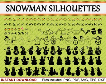 Snowman clip art | Etsy