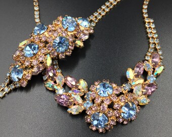 Pink blue jewelry | Etsy