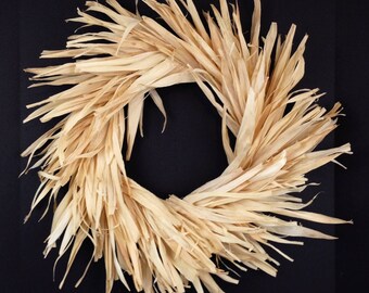 Corn husk wreath | Etsy